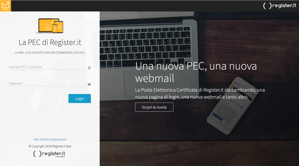 Una nuova PEC, una nuova webmail - Register.it