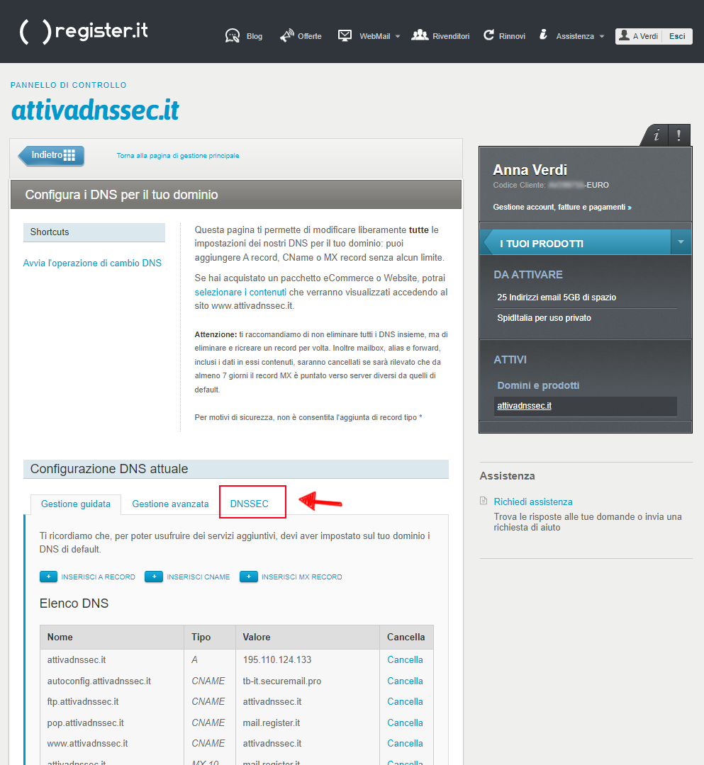Come abilitare il protocollo DNSSEC sul dominio - Register.it